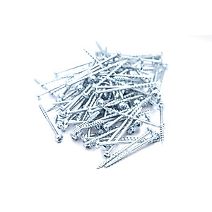 FGen 100pcs Square Groove Head Wash Wood Screw Coarse Tooth with Washer Head #8-2-1/2 inch