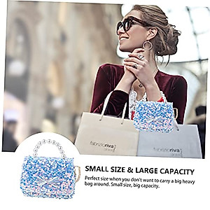 VALICLUD Trendy Sequin Purses for Women Glitter Handbag Chain Women's Crossbody Bag Elegant Bowknot Design Small Size Big Storage for Ladies