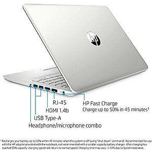 HP 14-fq0032ms Laptop for Business and Student, 14" LED Touchscreen, AMD Ryzen 3 3250U Processor(up to 3.5 GHz), 8GB RAM, 128GB SSD, Webcam, WiFi, Ethernet, HDMI, USB-A&C, Win10