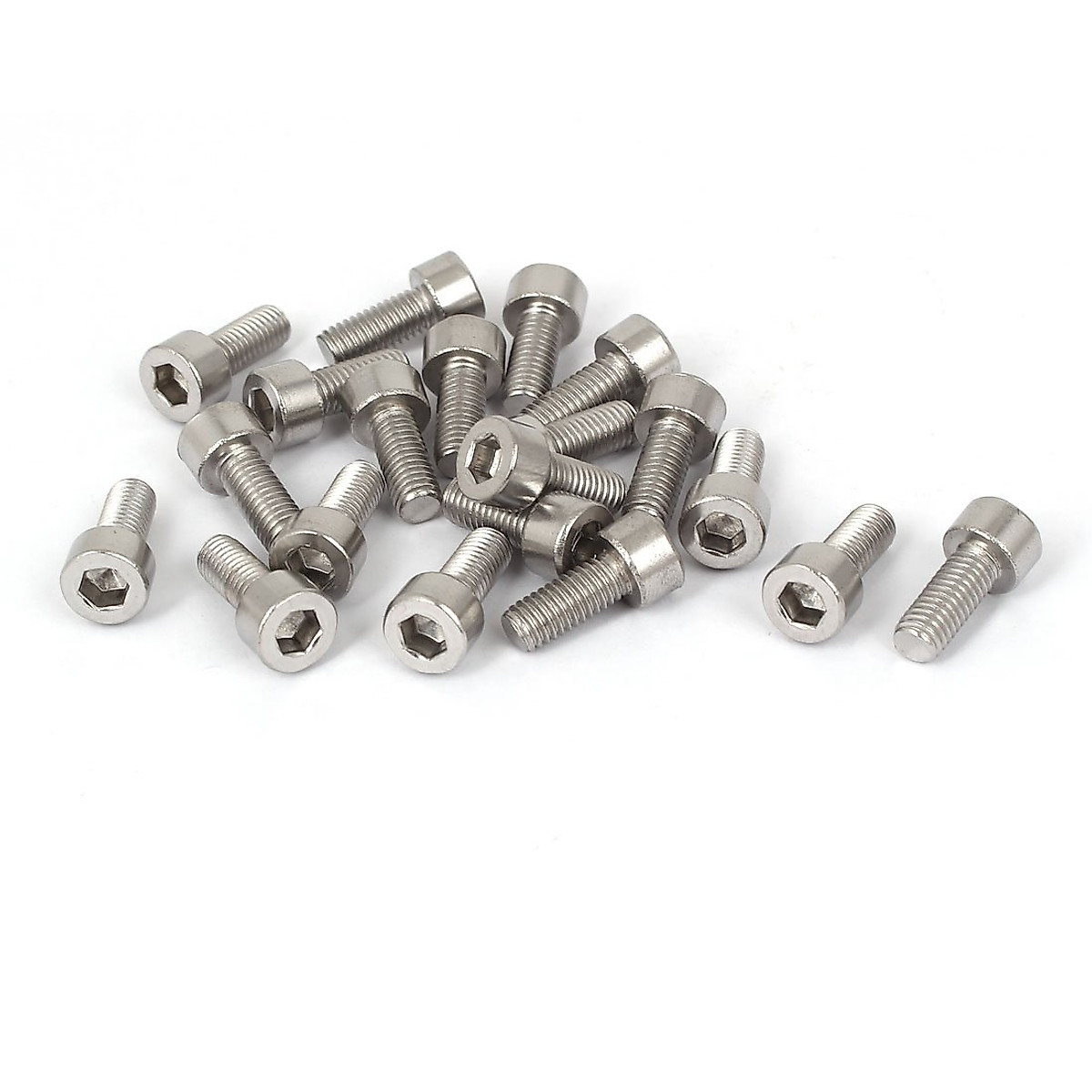 uxcell® M5x12mm 316 Stainless Steel Metric Hex Socket Head Cap Fasteners Bolts 20 Pcs