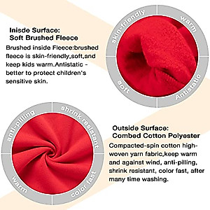 ALWAYSONE Kids Soft Fleece Casual Sweatshirt Zip up Hooded Sports Jacket with Pocket Boys Girls Athletic Hoodie 3-12 Years (red-l)