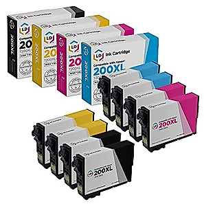 LD Products Remanufactured Replacements for Epson 200xl Ink Cartridges 200 XL High Yield for XP-200, XP-300, XP-310, XP-400, WF-2520, WF-2530, WF-2540 (2 Black, 2 Cyan, 2 Magenta, 2 Yellow, 8-Pack)