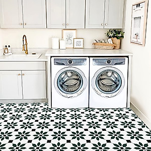 MORCART 20 Sheet , 8x8 Inches Green Vinyl Flooring for Kitchen, Staircase, Apartment, RV, Fireplace, Bathroom Peel and Stick Tiles for Floor,Stick on Floor Tiles