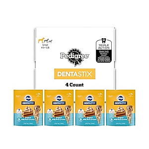 Pedigree DENTASTIX Large Dog Dental Treats Original Flavor Dental Bones, 59.96 oz. Multipack (72 Treats)