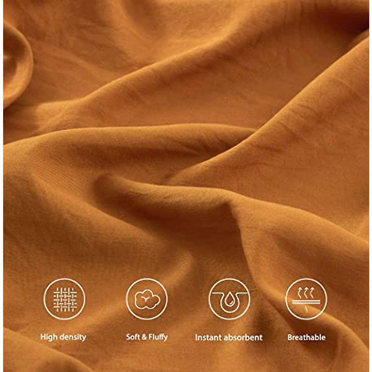 Chezmoi Collection Soft Washed Queen Bed Sheet Set - 4-Piece Brushed Microfiber Wrinkle & Fade Resistant 14-Inches Deep Pocket Sheets & Pillowcases Set - Queen, Spice