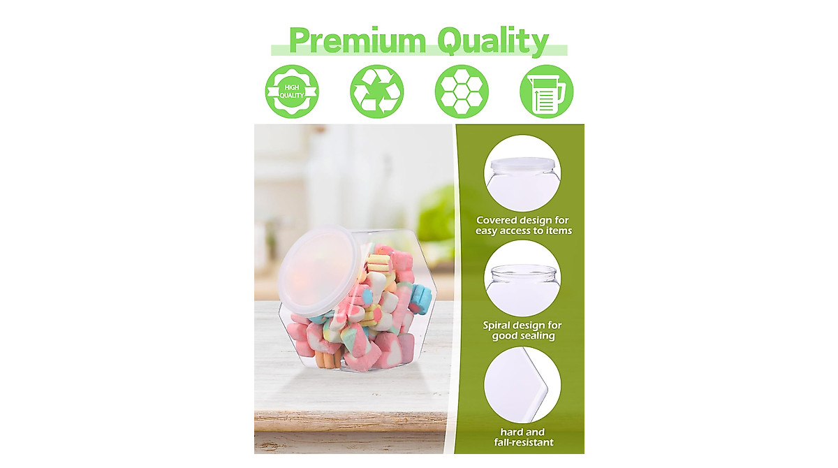 Glazeal 4pcs Large Candy Jars - Fresh Storage Solution
