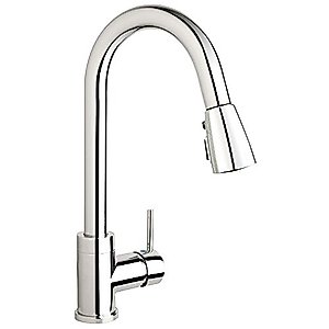 Plumb Pak URB78CCP Single Handle Pull Down Kitchen Faucet with Dual Spray Pattern and Pause Button, Polished Chrome