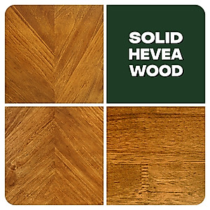 Acacia Alander King Bed Frame and Headboard Solid Wood Platform Bed, Scandinavian Signature Wood Bed Compatible with All Mattress Types, Bed Frame King Bedroom Furniture, Wood Slats Support, Walnut