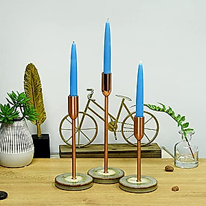 Zest Candle 12-Piece Taper Candles, 6-Inch, Light Blue