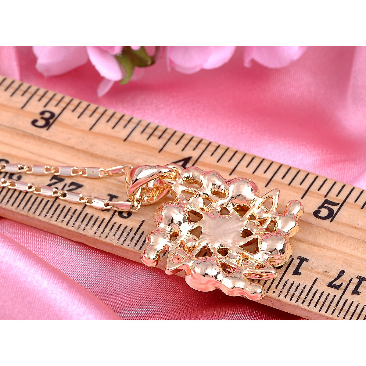 Alilang Colorful Crystal Square Shape Pendant Necklace