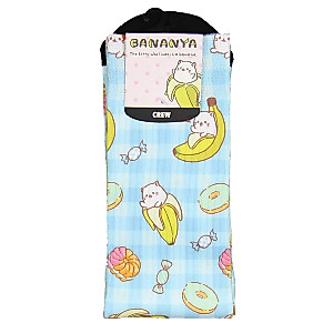 Bananya: Kitty Who Lives In A Banana Sweet N' Treats Sublimated Adult Crew Socks