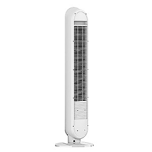 Lasko Smart Oscillating Tower Fan Powered by Aria, Wi-Fi Connected, Voice Controlled, Compatible with Alexa and Google Assistant, Timer, 5-Speeds, 40", White, T40735, Large