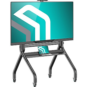 ONKRON Mobile TV Stand for 60-120 Inch Screen up to 331 lbs, Large & Portable TV Stand on Wheels max VESA 1000x600, Heavy Duty TV Stand Height Adjustable/Mobile TV Cart Rolling TV Stand Tall Black