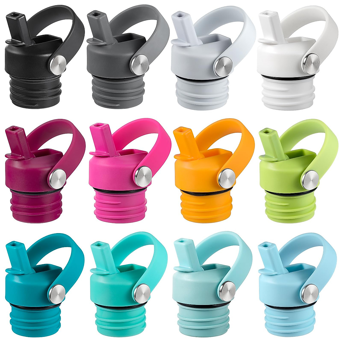 RRegeny Straw Lid fits Hydro Flask Standard Mouth, 21 24 oz, Sports Flex Cap Water Bottle Accessories Replacement Top