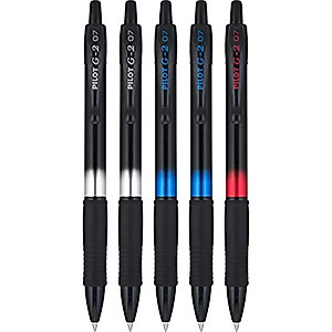 PILOT G2 Special Edition Premium Gel Ink Pen, Fine Point, Assorted Ink, 5-Pack (16973)
