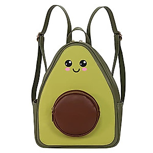 Remember Like Yesterday - Kawaii Avocado Backpack | Women and Kids Fashion Backpack | Faux Leather
