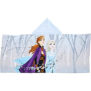 Jay Franco Frozen 2 Mythical Wonderland Kids Bath/Pool/Beach Hooded Towel, Cotton