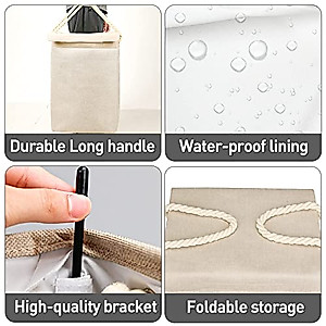 GZMXM Laundry Basket Hamper with Lid and a Removable Bag 72L Large Collapsible Laundry Baskets Dirty Clothes Hamper with Detachable Rods, Foldable Washing Bin for Clothes and Toys - Beige