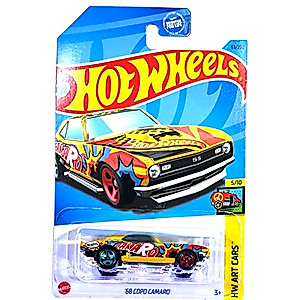 Hot Wheels - COPO Camaro - '68 - Yellow - HW Art Cars 5/10-2023 - Mint/NrMint - Ships Bubble Wrapped in a Correct Size Box