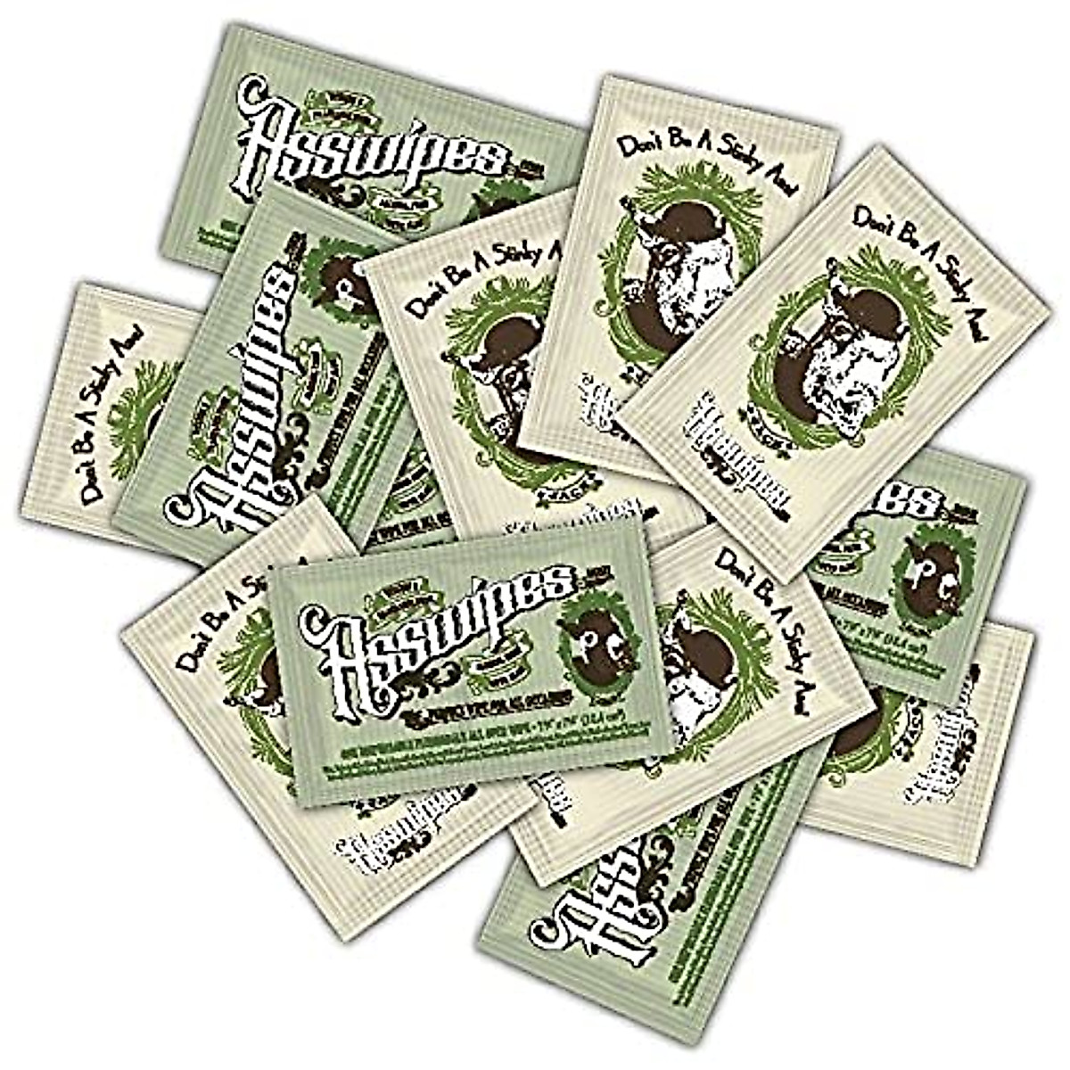 Fresh Body FB Asswipes To Go Single Packets- Everyday Flushable Bathroom Wipes with Aloe and Vitamin E (45 packets)