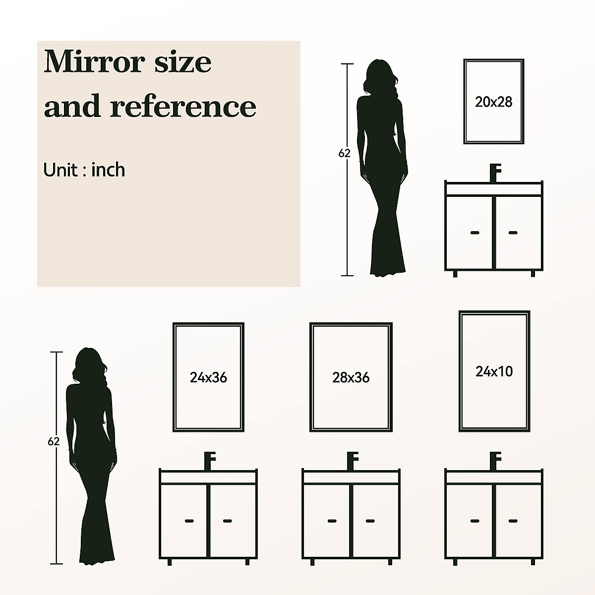 ANTEN 32" x 24" LED Mirror for Bathroom, Backlit Lighted Mirrors for Bathroom Wall, Anti Fog Led Vanity Mirror, 3000-6000K, Stepless Dimmable, IP54, Shatterproof Makeup Mirror