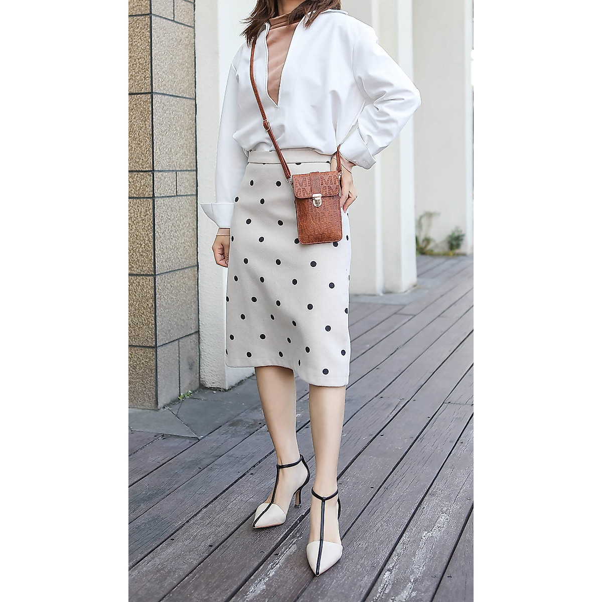 MKF Small Crossbody Cell Phone Purse Wallet for Women – PU Leather Cellphone Bag – Case with Shoulder Strap