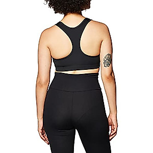 Nike Womens Swoosh Medium-Support Padded Sports Bra Black/White S