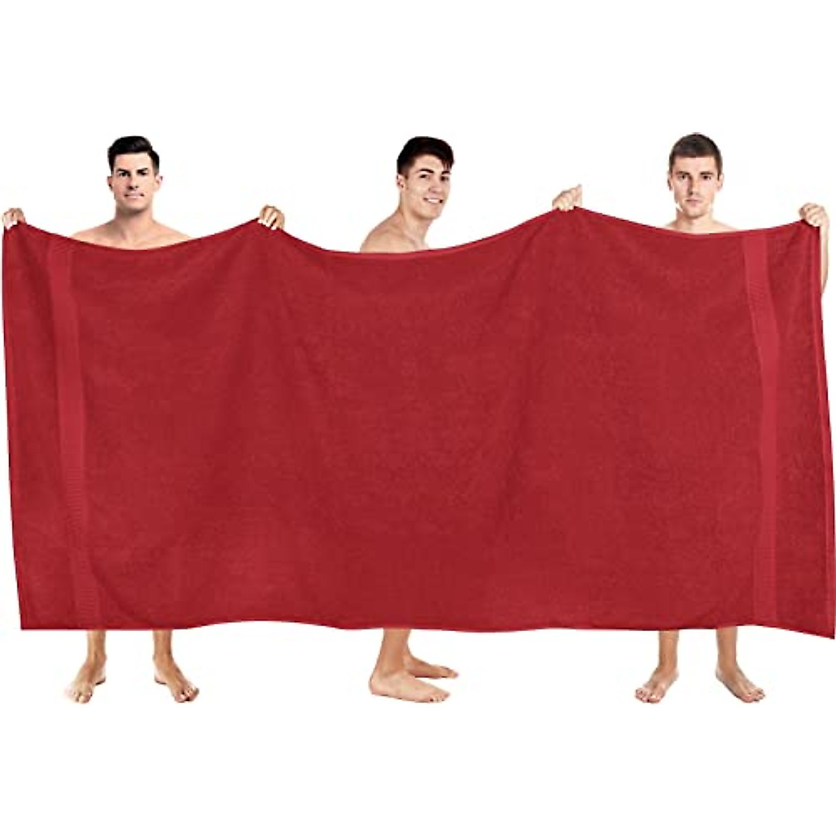 Utopia Towels - Luxurious Jumbo Bath Sheet 2 Piece - 600 GSM 100% Ring Spun Cotton Highly Absorbent and Quick Dry Extra Large Bath Towel - Super Soft Hotel Quality Towel (35 x 70 Inches, Red)