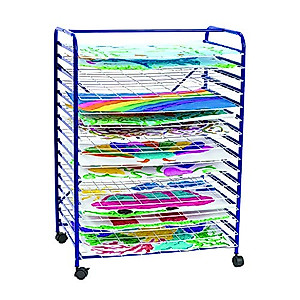 Colorations - MOBRACK Mobile Art Drying Rack for Home or Classroom Use, Keep Artwork Protected While Drying, Space Saving Rack, 36 1/2 Inches High x 26 1/2 Inches Wide x 17 1/2 Inches Deep