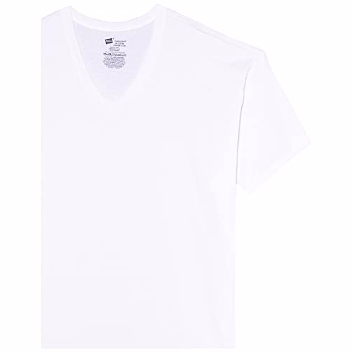 Hanes Mens Cotton, Moisture-wicking V-neck Tee Undershirts, Multiple Packs And Colors, White, Large US