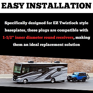 Roadmaster 210 Reciever Inserts for 1-1/2 Inch Inner Diameter Round Tubes - 1 Pair