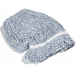 Carlisle FoodService Products 369670B14 Mop Head, 12" H, 5" W, 18" L, Rayon Cotton Blend, Medium, Blue (Pack of 12)