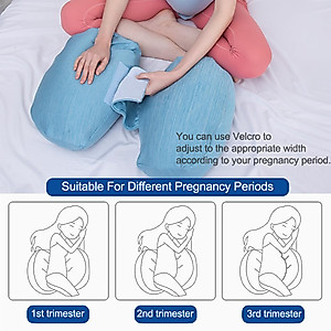 AWESLINGPregnancy Wedge Pillows for Side Sleeping Maternity Pillow for Pregnant Women Body Pillow for Pregnancy to Support Back, HIPS, Belly, Legs Adjustable Pillow f Comfort Pre/Post Birth Grey