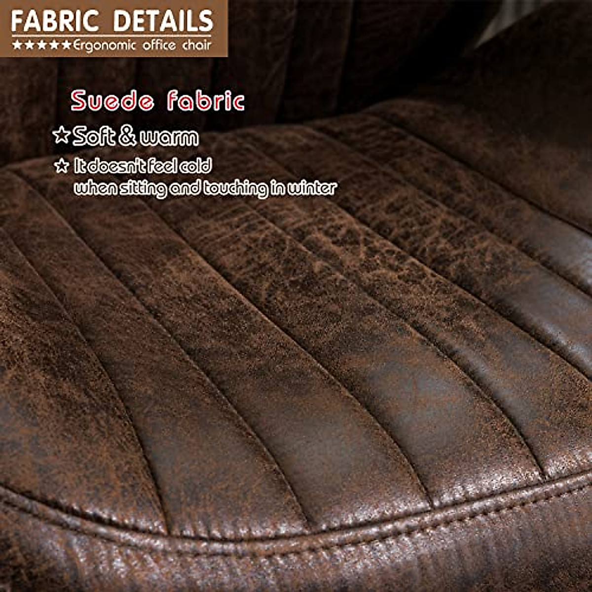 XIZZI Ergonomic Chair, Modern Computer Desk Chair,Executive Swivel Task Chair with Armrests Support (Dark Brown)