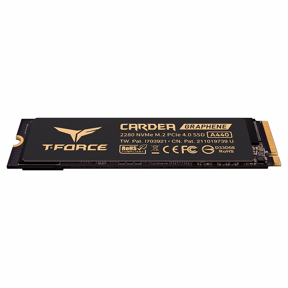 TEAMGROUP T-Force CARDEA A440 Graphene & Aluminum Heatsink 1TB with DRAM SLC Cache 3D NAND TLC NVMe PCIe Gen4 x4 M.2 2280 Gaming Internal SSD Read/Write 7,000/5,500 MB/s TM8FPZ001T0C327