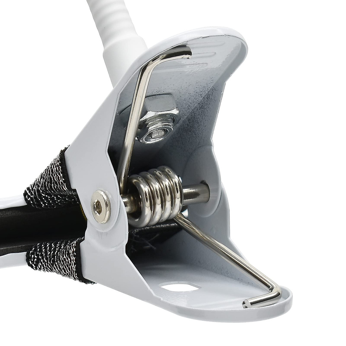 Holicfun No-Drill Indoor/Outdoor Security Camera Flexible Clip Clamp Mount, Universally Compatible with Blink, Ring, Eufy, Wyze, Arlo, Google Nest, Simplisafe, and More - White