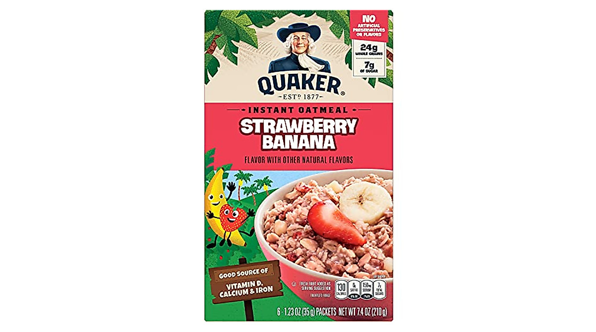 Quaker Kids Instant Oatmeal - Strawberry Banana Flavor