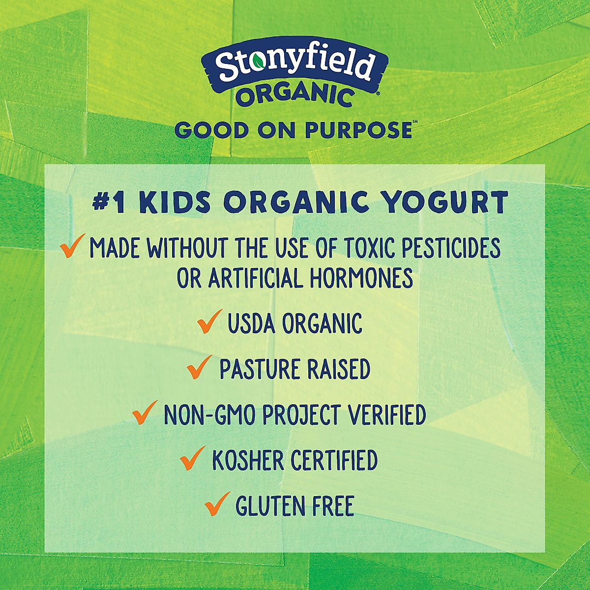 Stonyfield Organic Lowfat Yogurt Smoothies, Strawberry Banana, 3.1 oz., 6 Ct