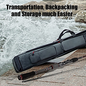 Cadence Vigor Spinning Rod, 30-Ton Carbon Blank, Fuji Reel Seat, Durable Stainless-Steel Guides, 2-Piece Rod with Convenience & Performance, Multiple Actions Available