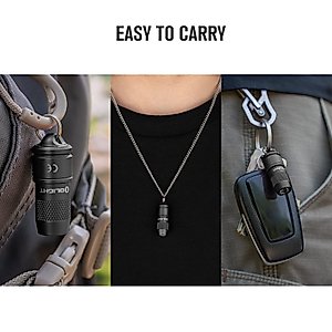 OLIGHT IMINI 10 Lumens Tiny Keychain Flashlight, Portable Quick-Release Small Flashlights with Magnetic Base, Powered by 3 LR41 Button Cells for EDC and Emergency (Black)