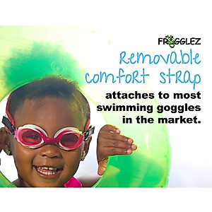 Frogglez Pain-Free Swim Goggles for Kids Under 10 (Ages 3-10), No Hair Pulling, Recommended by Olympic Swimmers - UV Protection|Tinted|Anti Fog