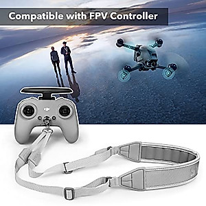 SYMIK Remote Controller Lanyard for DJI FPV/Avata, Phantom 4/3, Inspire Remote Controller 2, SYMIK Bracket, Adjustable Neck Strap/Shoulder Strap with Comfortable EVA Padding; Adjusts from 21'' to 28''