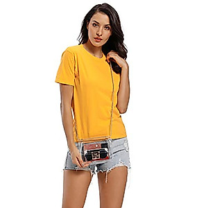 N/C Clear Crossbody Purse Bag, Shoulder Handbag pouch Stadium/Concert Venues Approved Clear Bag for Women (GO) Gold