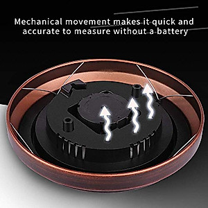 Indoor Outdoor Thermometer - Premium Steel Wall Thermometer Hygrometer for Patio, Wall or Decorative, No Battery Required Hanging Thermometer 8" Round Diameter (Bronze)