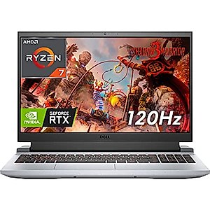 Dell G15 Gaming Laptop, 15.6 inch FHD 120Hz Display, AMD Ryzen 7 5800H 8-Core Processor, NVIDIA GeForce RTX 3050Ti, 32GB RAM, 2TB PCIe SSD, Backlit Keyboard, Wi-Fi 6, Windows 10, Phantom Grey