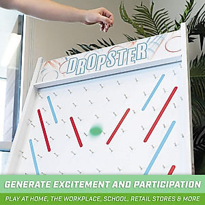 GoSports DROPSTER Prize Drop Game with Customizable Slots - Game Show Style Coin Drop - Great for Trade Show Prizes, Educational Trivia, Party Games & More