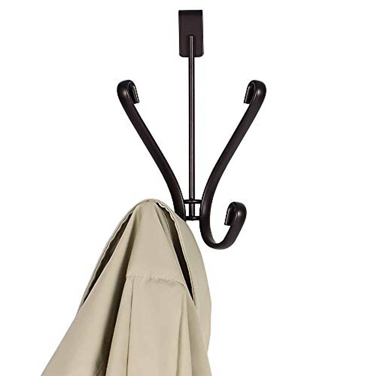 Home Basics Over The Door Double Hook (Bronze)