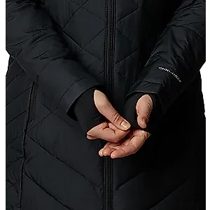 Columbia Women's Heavenly Long Hooded Jacket, Black, X-Large