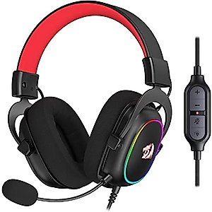 Redragon H510 Zeus-X RGB Wired Gaming Headset - 7.1 Surround Sound - 53MM Audio Drivers in Memory Foam Ear Pads w/Reliable Fabric Cover- Multi Platforms Headphone - USB Powered for PC/PS4/NS