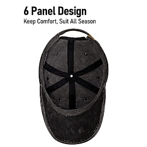 VODIORE Black Baseball Cap Low Profile Cap Dad Hat Blank Ball Caps Baseball Hat for Women Men Black